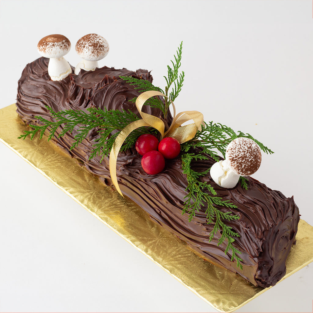 Bûche de Noël - Dark Chocolate Raspberry – Bittersweet Pastry Shop