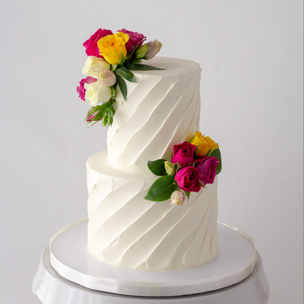 Petite Diagonal Buttercream Cake – Bittersweet Pastry Shop