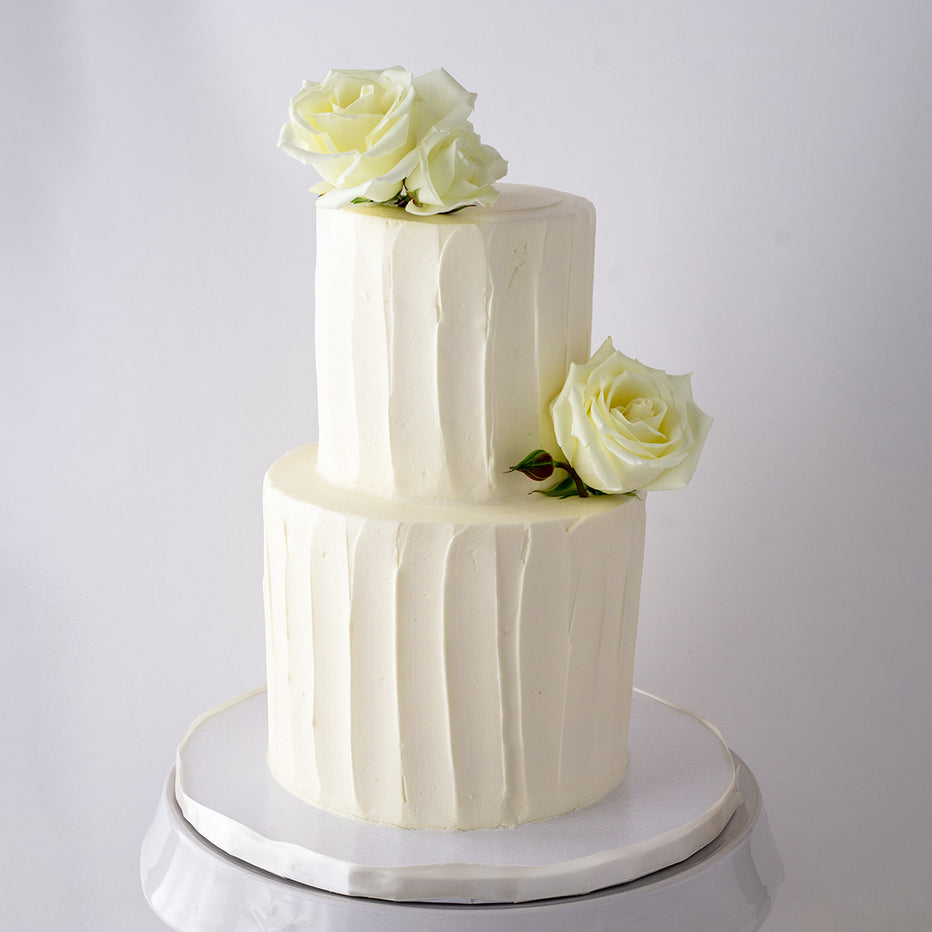 Petite Vertical Lines Buttercream Cake – Bittersweet Pastry Shop